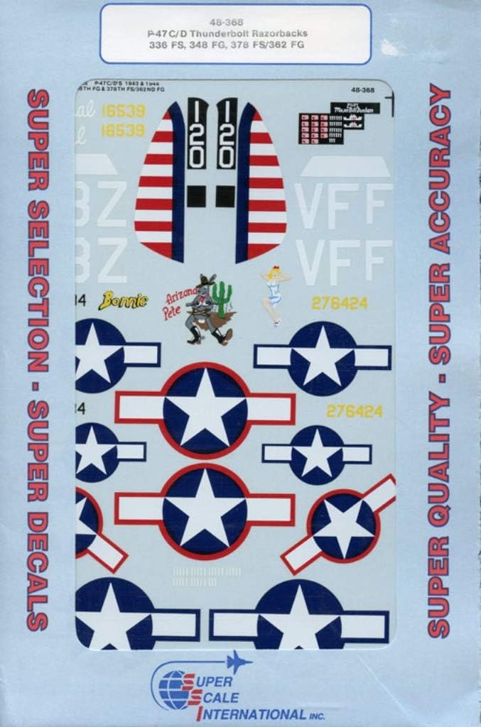 Amazon.com: SuperScale_Decals 1:48 P-47 C D Razorbacks 336 FS 4 FG 378 ...
