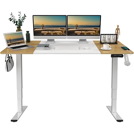 Amazon.com: FLEXISPOT Stand Up Desk 3 Stages Dual Motor Electric ...