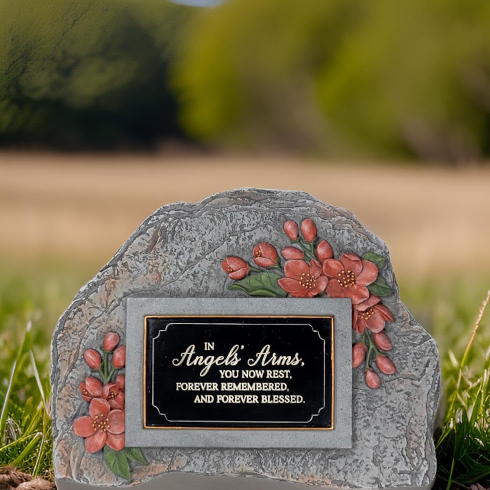 Amazon.com: Carson 14" Angels' Arms Memorial Garden Stone with Stake ...