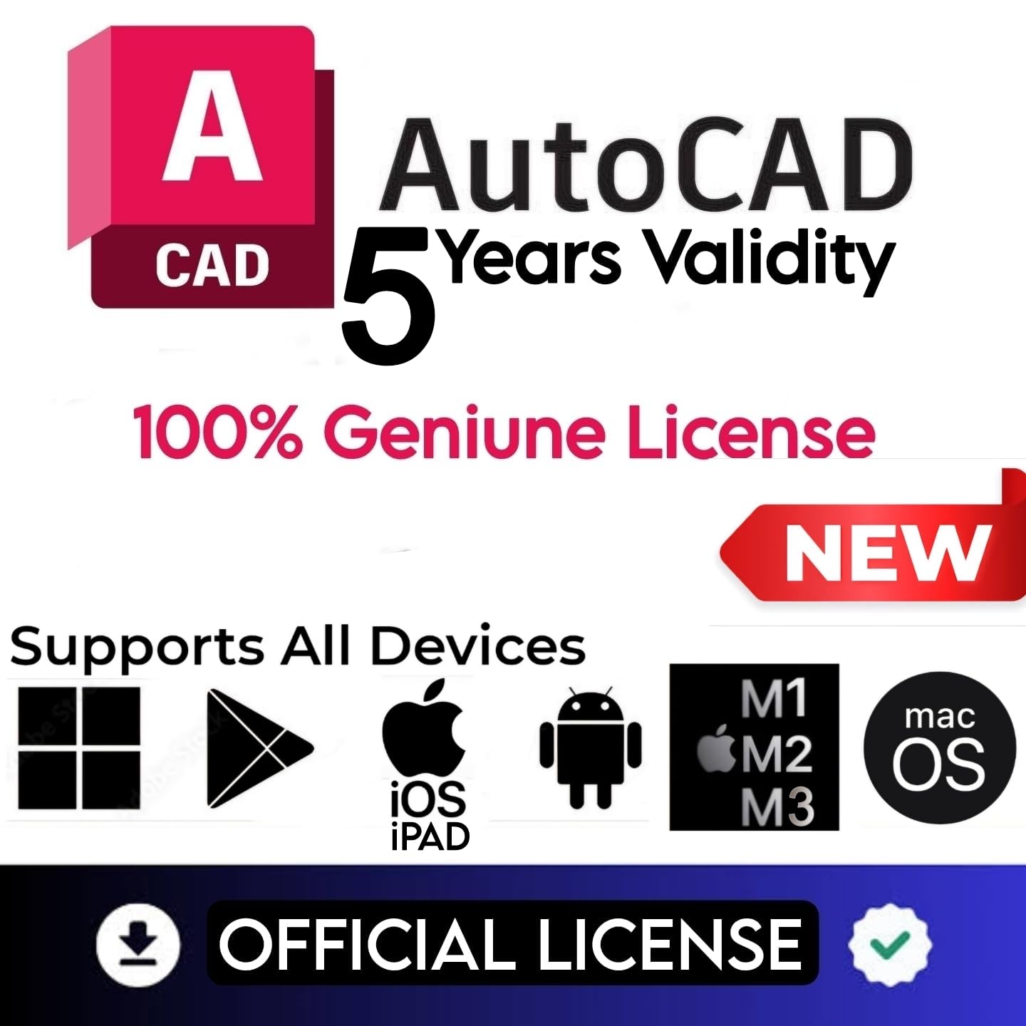 Buy AutoCAD Software (3 Years + 3 Devices Official License) (For all ...