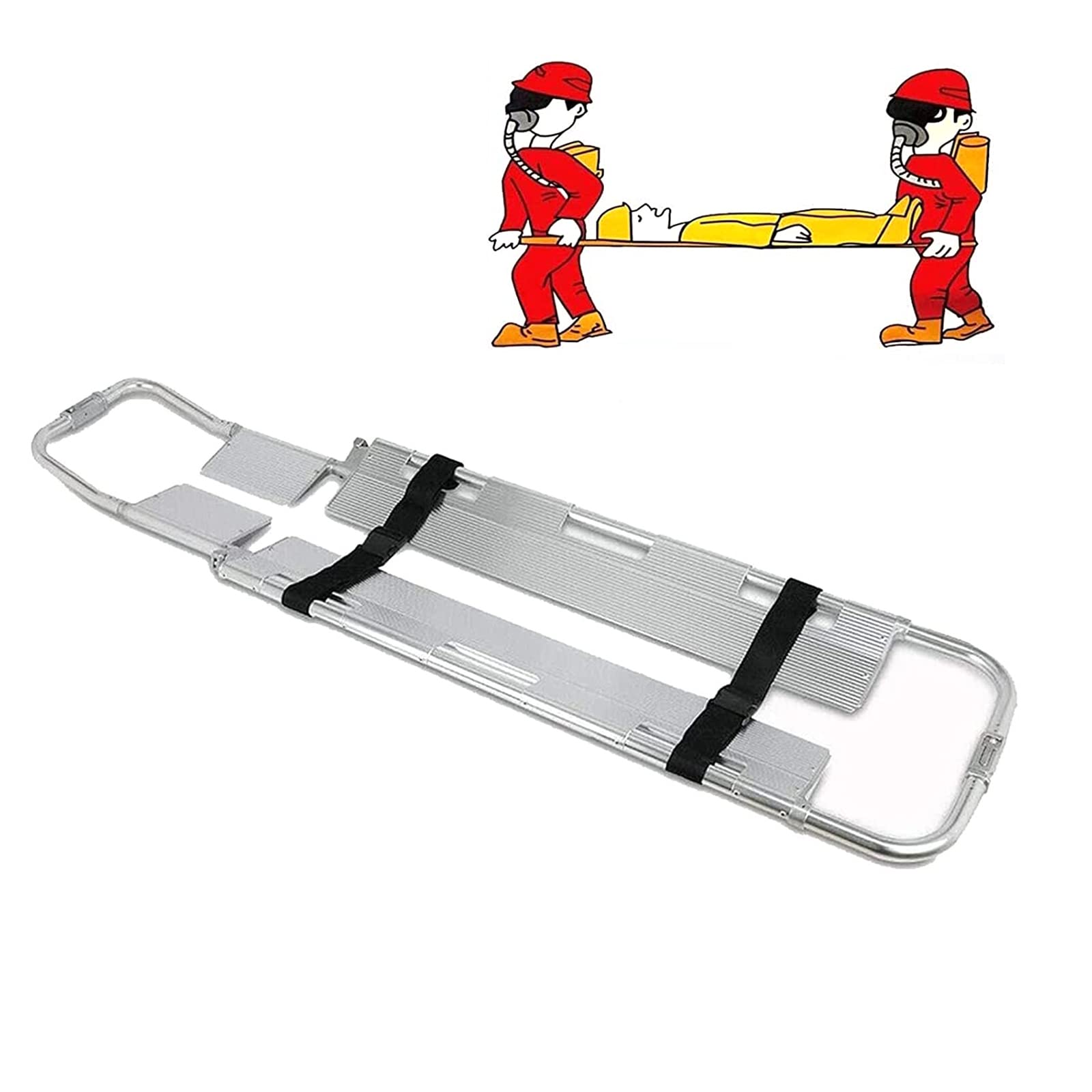 Buy oiakus Portable Stretcher, Foldable Aluminum Scoop Stretcher with ...
