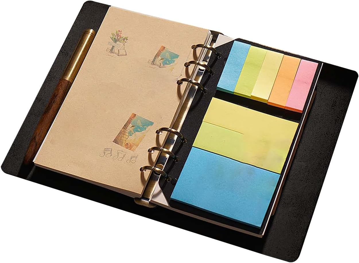 Amazon.com : KISSKI A6 Planner Inserts Journals, 6 Ring Leather Binder ...