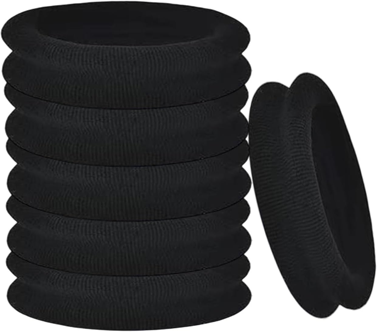 Amazon.com : Grutyopkn 20pcs Black Hair Ties Heavy Curly Elastic Hair ...