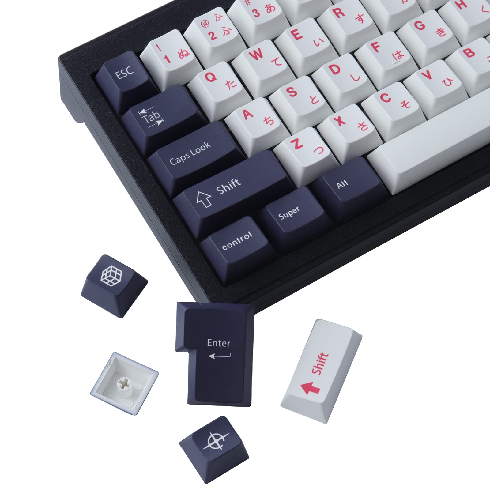 JOMKIZ PBT Keycaps, 143-key Dyed Sublimation Cherry Profile Custom ...