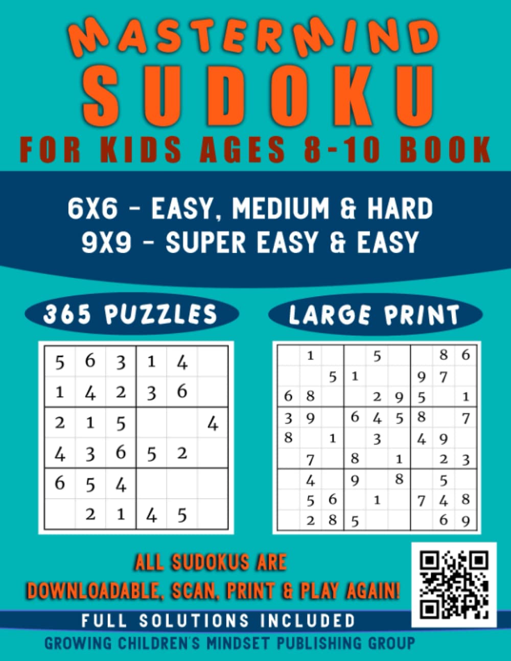 Mastermind Sudoku for Kids Ages 8-10 Book: 365 Logic Puzzles (All ...