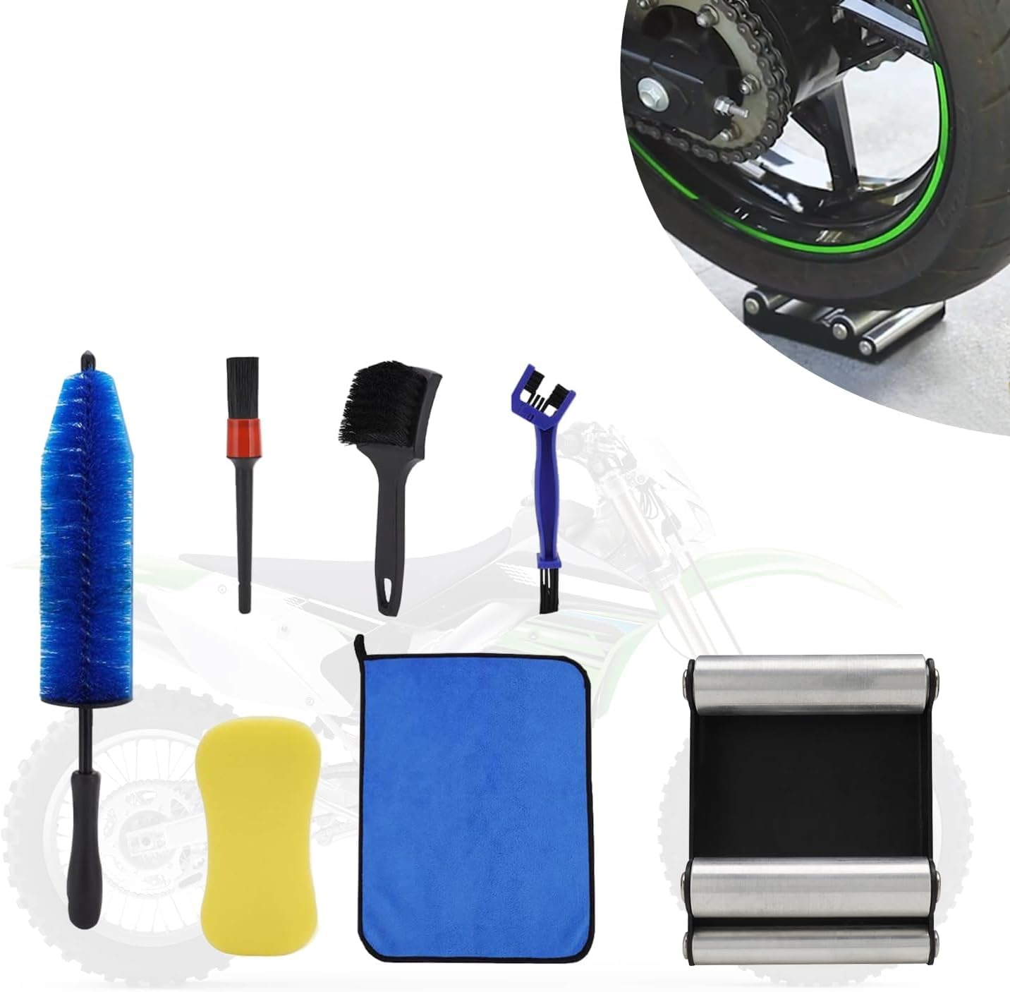 Amazon.com: BAOUFF Motorcycle Wheel Cleaning Stand with Motorcycle ...