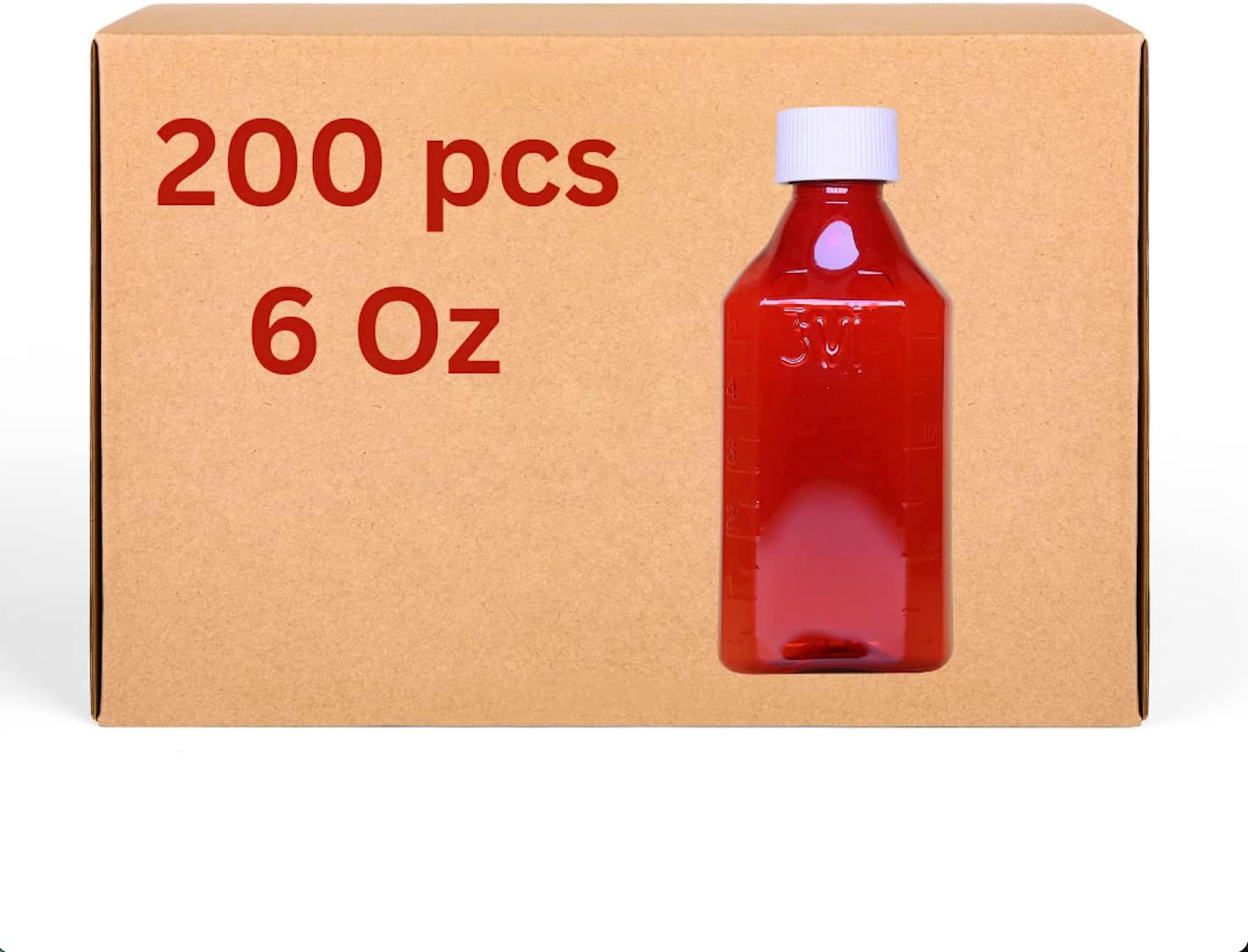 Amazon.com: Plastic Liquid Medicine Bottle 6 oz (Case of 200 Bottles ...