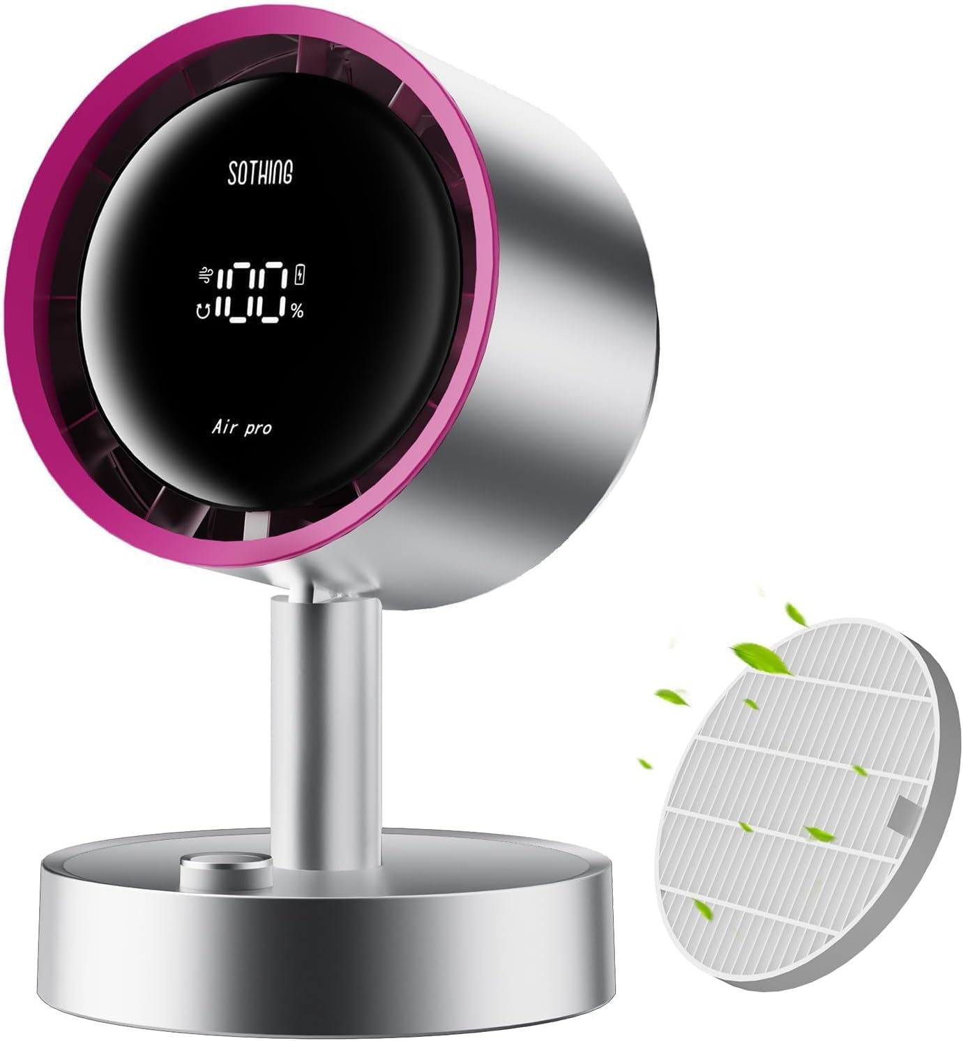 Amazon.com: SOTHING Desk Fan with Built-in Filter, 120° Oscillating Air ...