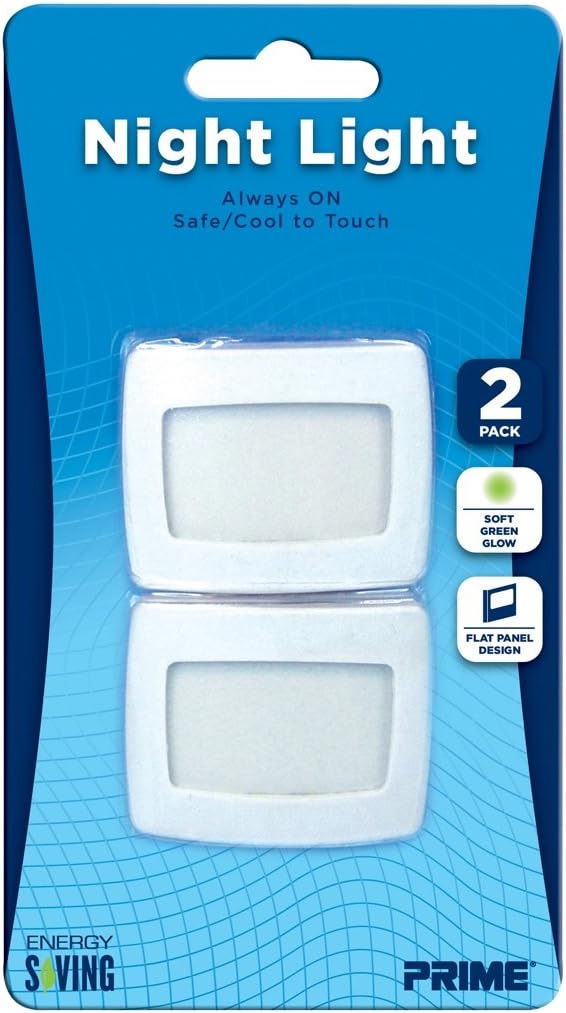Prime Wire & Cable NLFS2P Flat Panel Night Light with EL Lamp, 2-Pack ...
