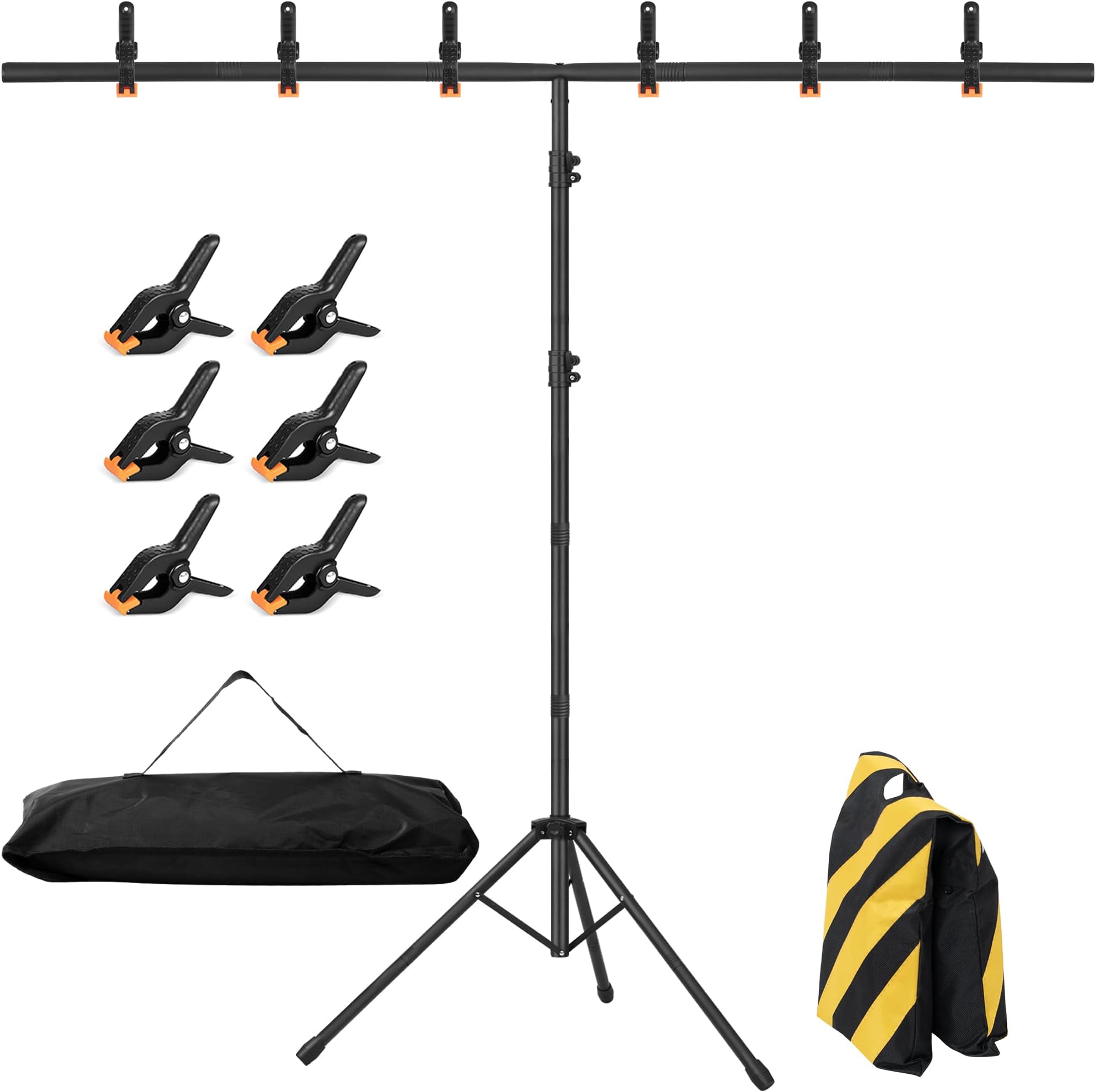 Amazon.com : 8x5ft T-Shape Backdrop Stand, Adjustable Background ...