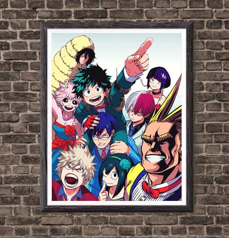 Buy MHA Ice and Fire Shouto Dabi Izuku Art Prints Wall Bedroom Decor,8 ...