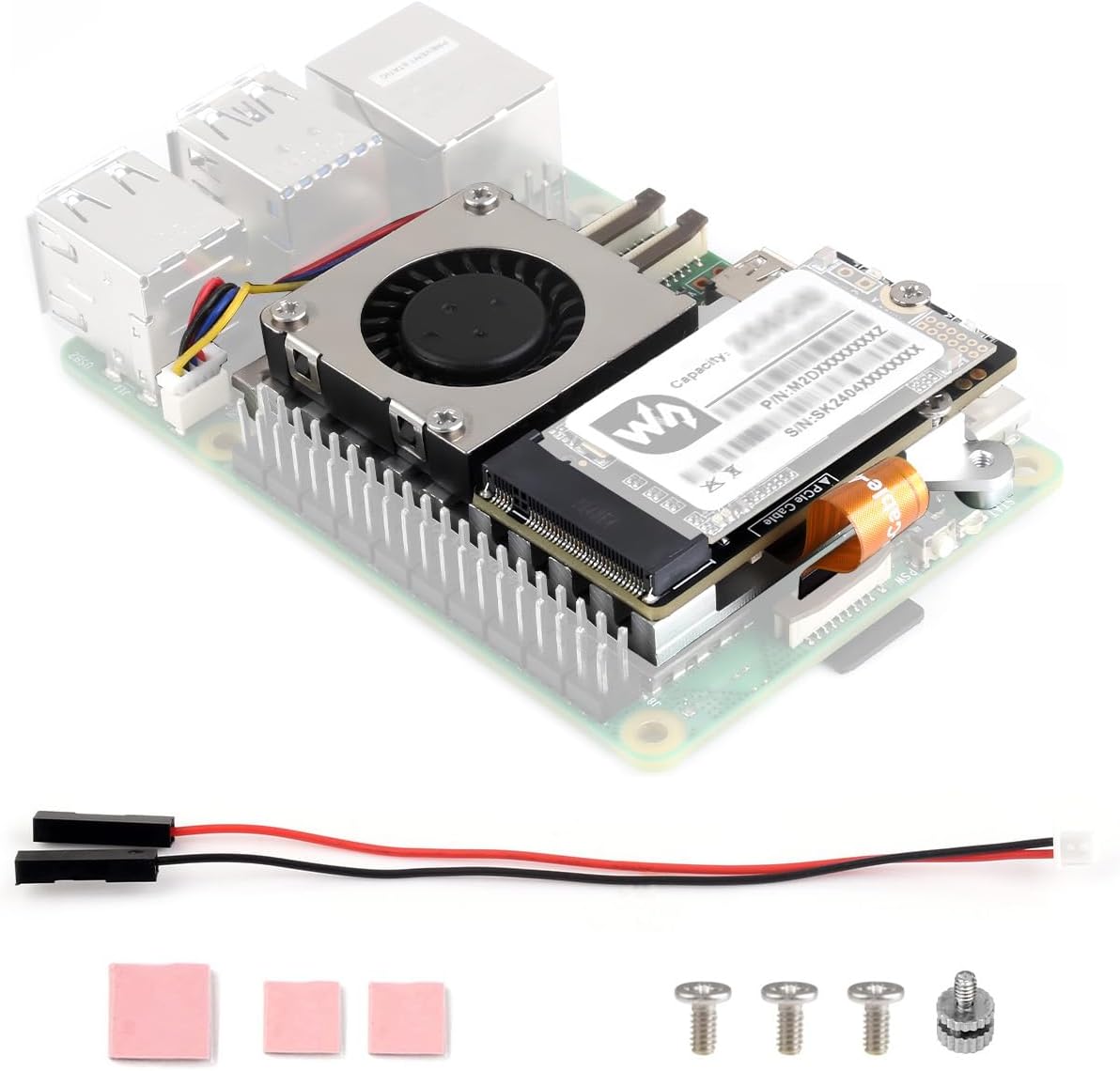 Amazon.com: Waveshare NVME PCIe to M.2 Adapter with PoE Function for ...