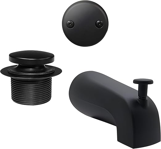 Westbrass CO531-62 5-1/4" Front Diverter Tub Spout with Tip-Toe Drain ...