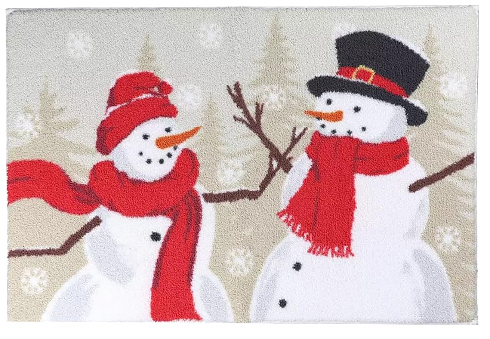 Amazon.com: St. Nicholas Square Bathroom Rug, Christmas Holiday Snowman ...
