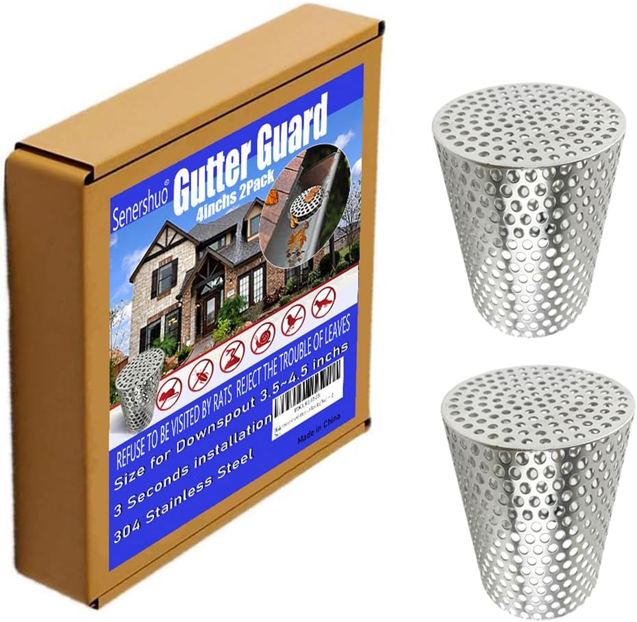 The Wedge Downspout Gutter Guard Plus for 6 inch gutters or 5 inch ...