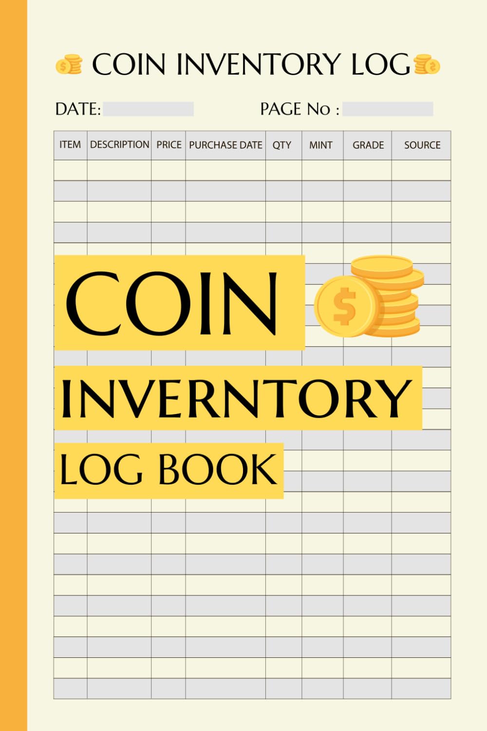 Amazon.com: coin inventory log book: Book For Collectors to Record and ...