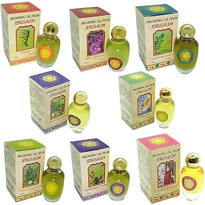 Amazon.com: 8 Pcs 10 ML Lot Jerusalem Anointing Blessed Olive Oil Holy ...