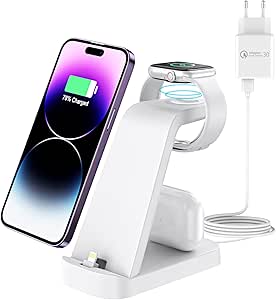 Station de Charge Apple pour iPhone 14/13/12/11/Pro/Max/XS/XR/X/8/7/6/5 ...