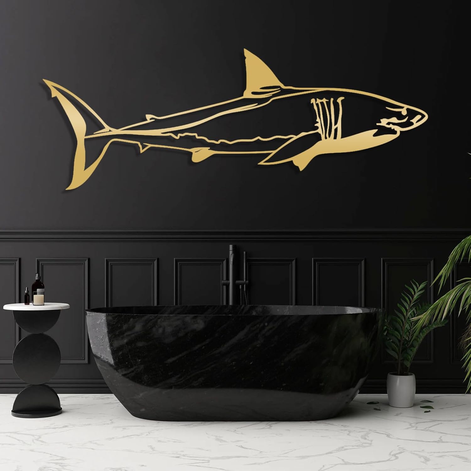 Amazon.com: Eliauk Shark Metal Wall Decor, Metal Fish Wall Decor, Shark ...