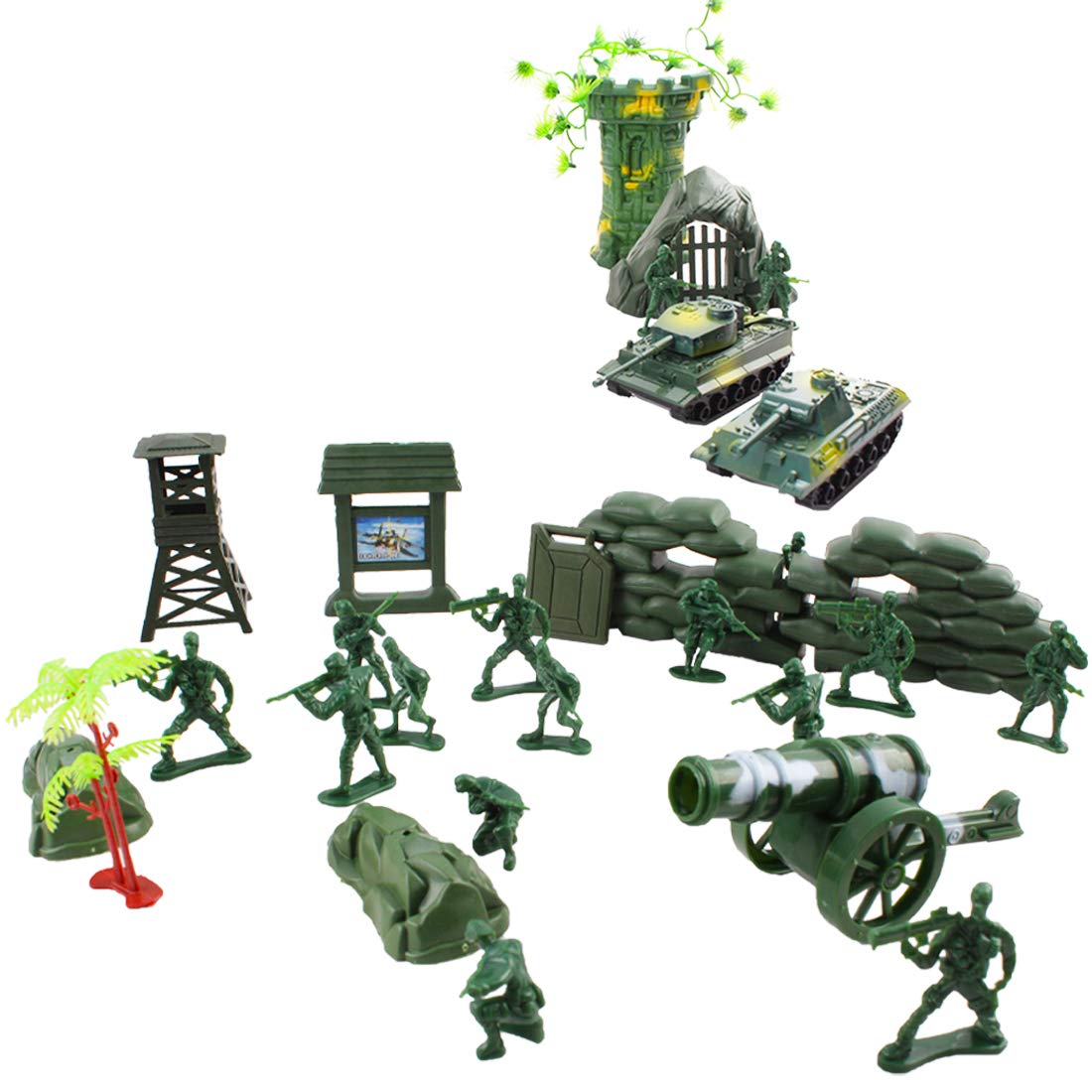 Buy deAO 100 Piece Military Play Set with Toy Soldiers; Military ...