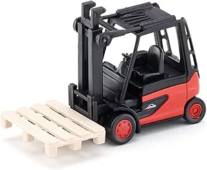 Siku 1311 Forklift, Metal/Plastic, Red/Black, Includes 1 Pallet, Moving ...