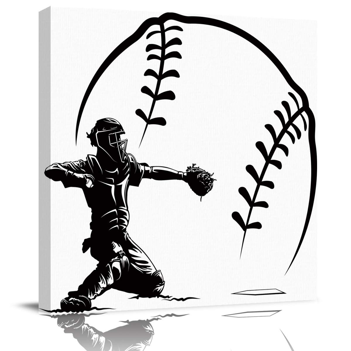 Baseball Catcher Silhouette