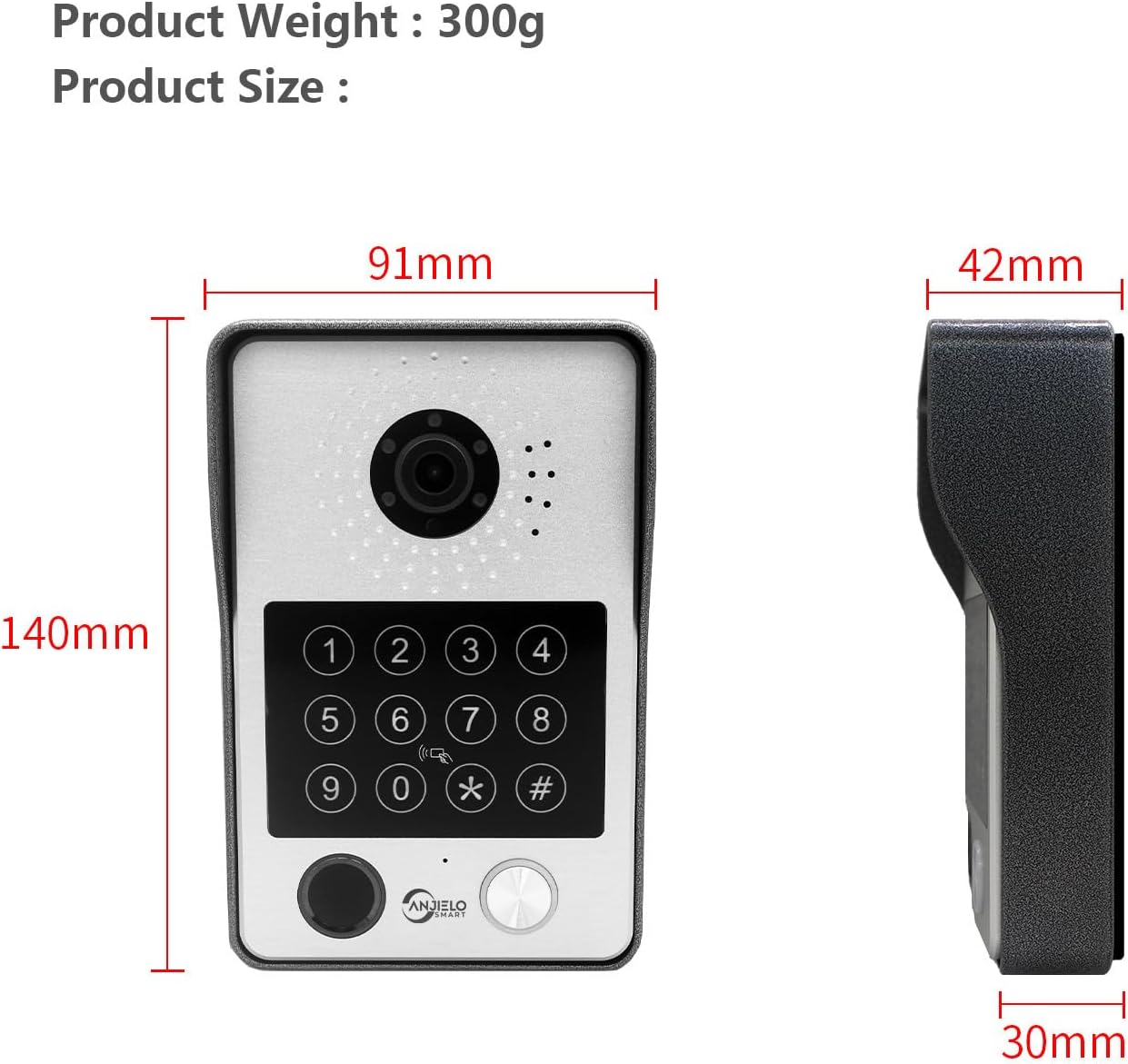 ANJIELO SMART Wired Video Door Phone Intercom System 94218B-AHD10 User ...