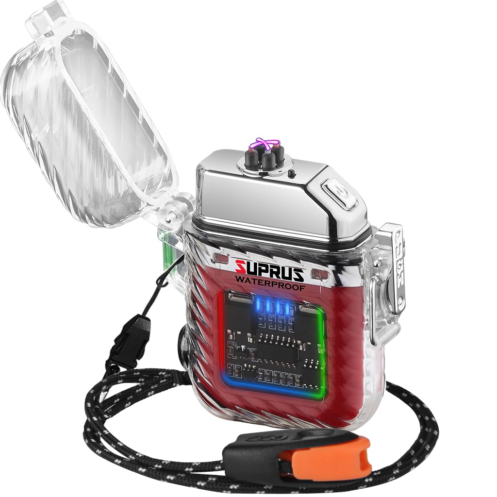 SUPRUS Luminous Lighter 3 Modes of Flashlight Windproof Waterproof ...