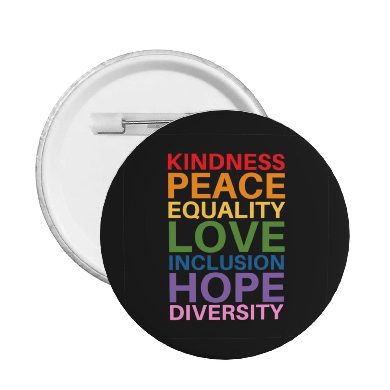 Amazon.com: Kindness Peace Equality Love Inclusion Hope Diversity Pins ...