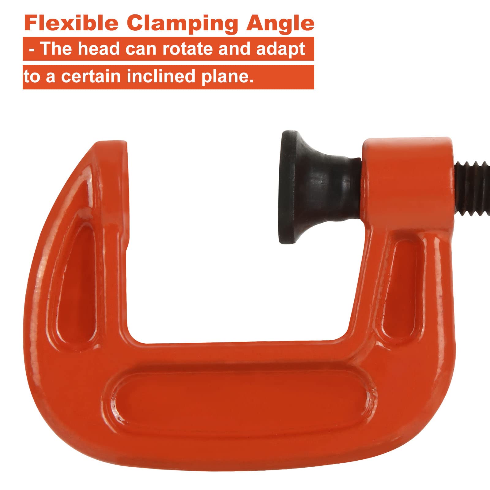 Snapklik.com : Abuff 1 Inch C-Clamp Set, 12-Pack Iron C Clamp Heavy ...