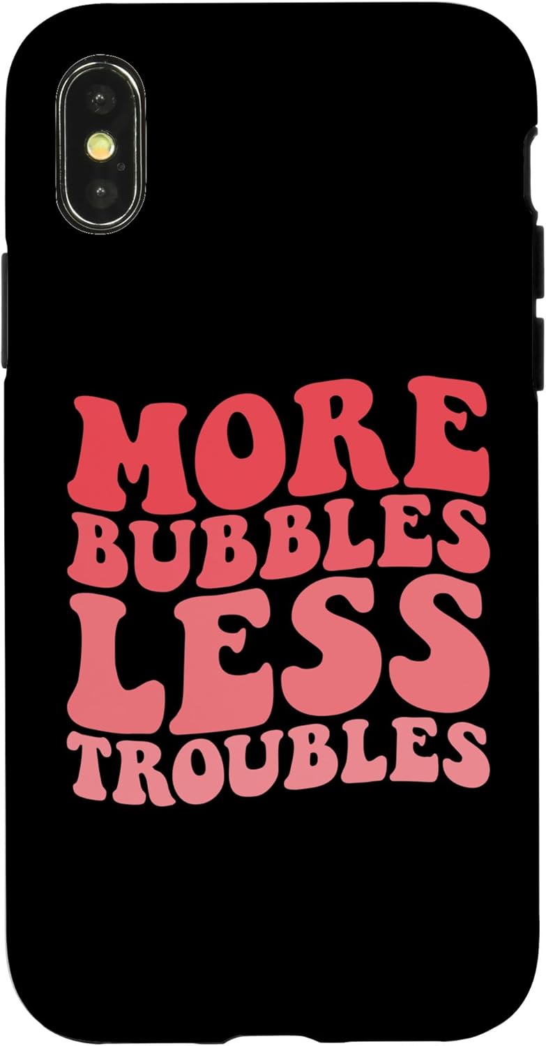 Amazon.com: iPhone X/XS More Bubbles Less Troubles Funny Soap Maker ...
