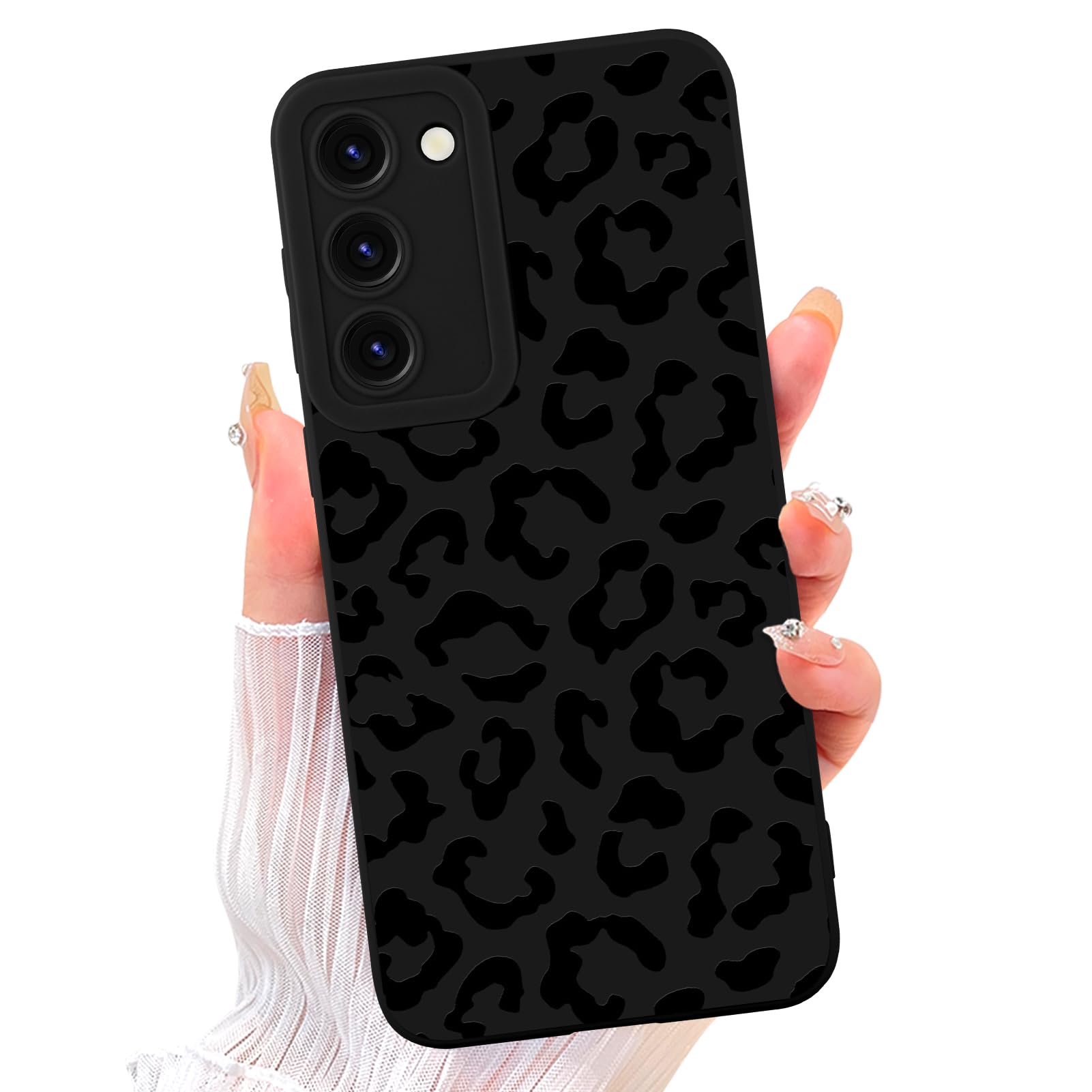 Amazon.com: ZIYE Galaxy S23 Plus Case Black Leopard Pattern Phone Case with Camera Protection ...