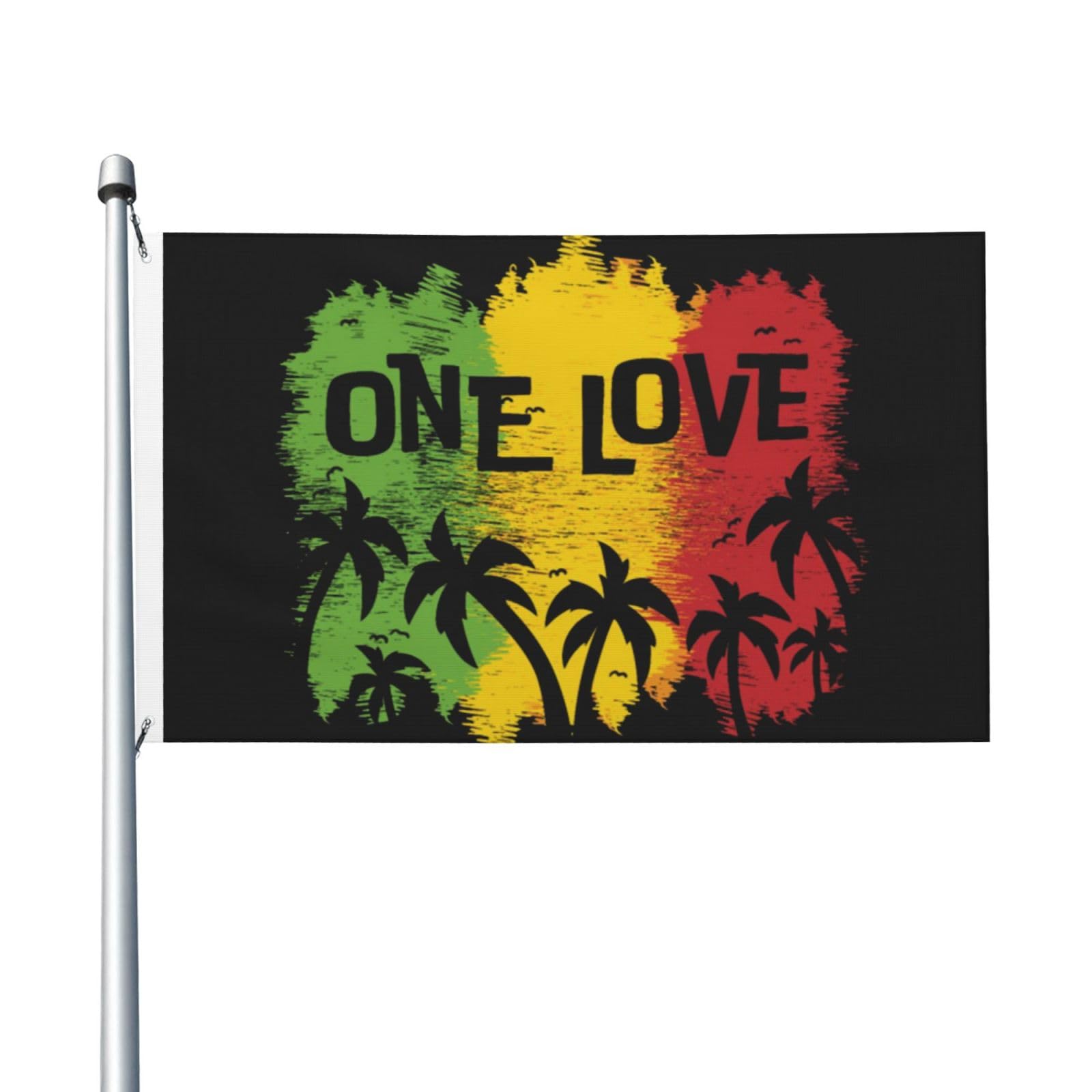 Amazon.com : VTHXLOI One Love Jamaican Rasta Reggae Flags 3x5ft Outdoor ...