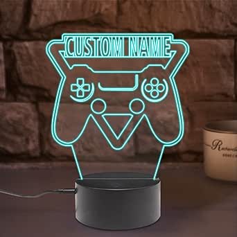 Custom Game Night Light for Boys Room, Personalized Gaming Night Lamp ...