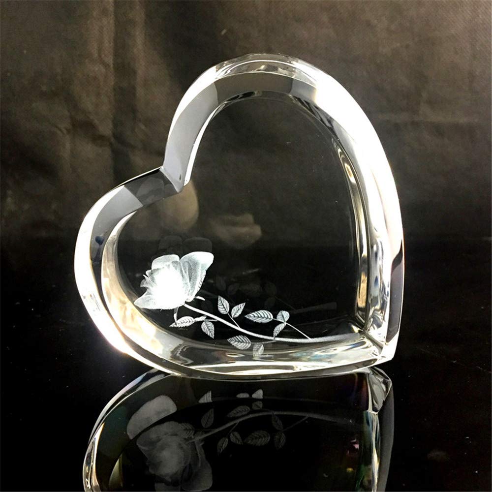 Buy TYGJB Crystal Glass Cube Angel Modelo Pisapapeles 3D Grabado Láser ...