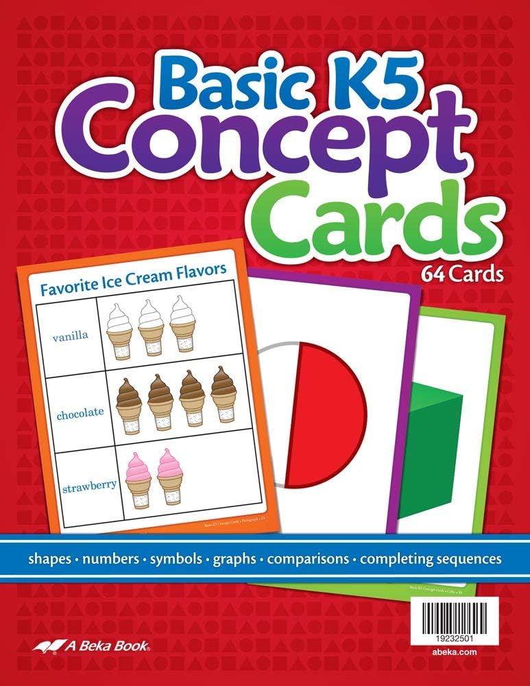 Basic K5 Concept Cards - Abeka Kindergarten Number Skills Development ...