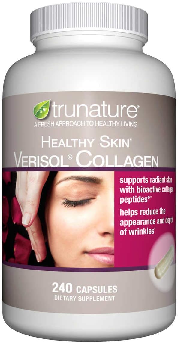 Amazon.com: 2-Pack trunature Healthy Skin Verisol Collagen 240 Capsules ...