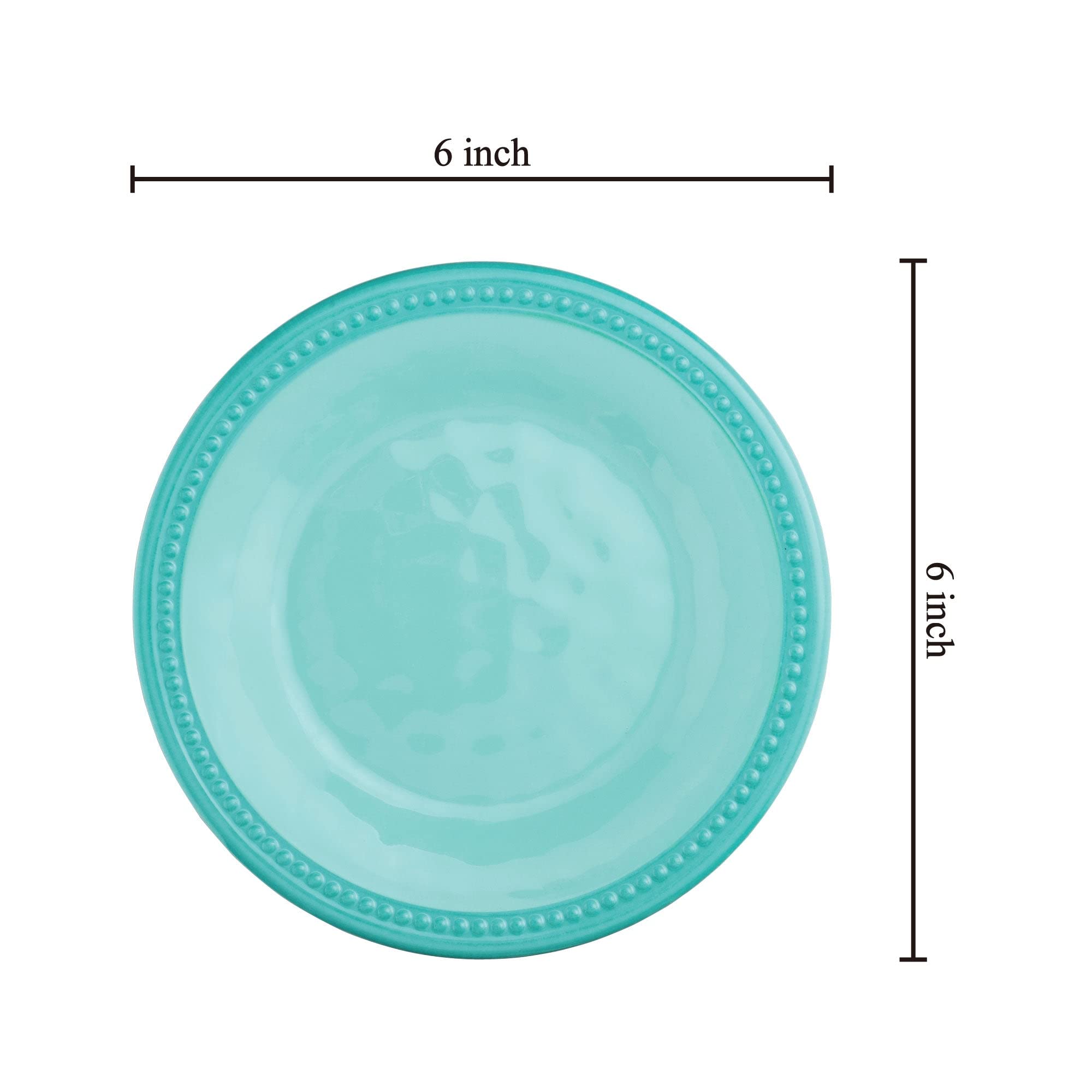 Snapklik.com : ware Beaded Melamine Round Dessert Plates, Small Serving ...