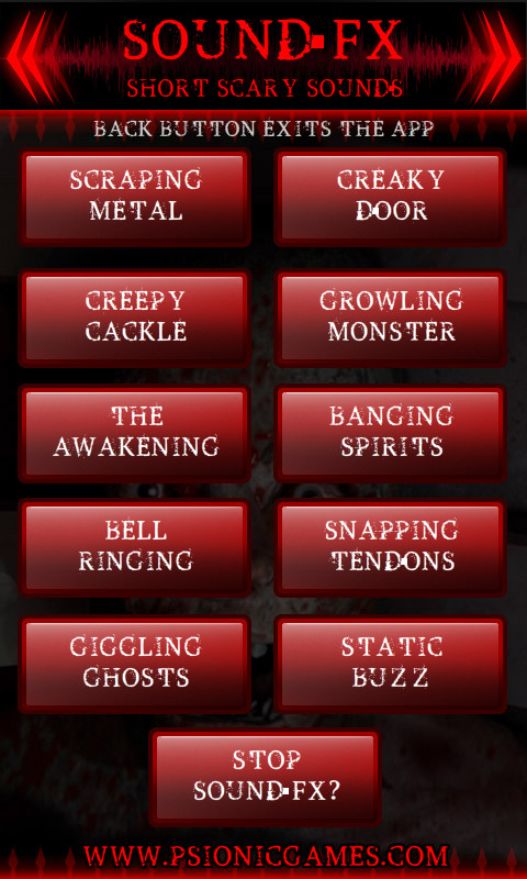 Creepy Scary Sounds - App on Amazon Appstore