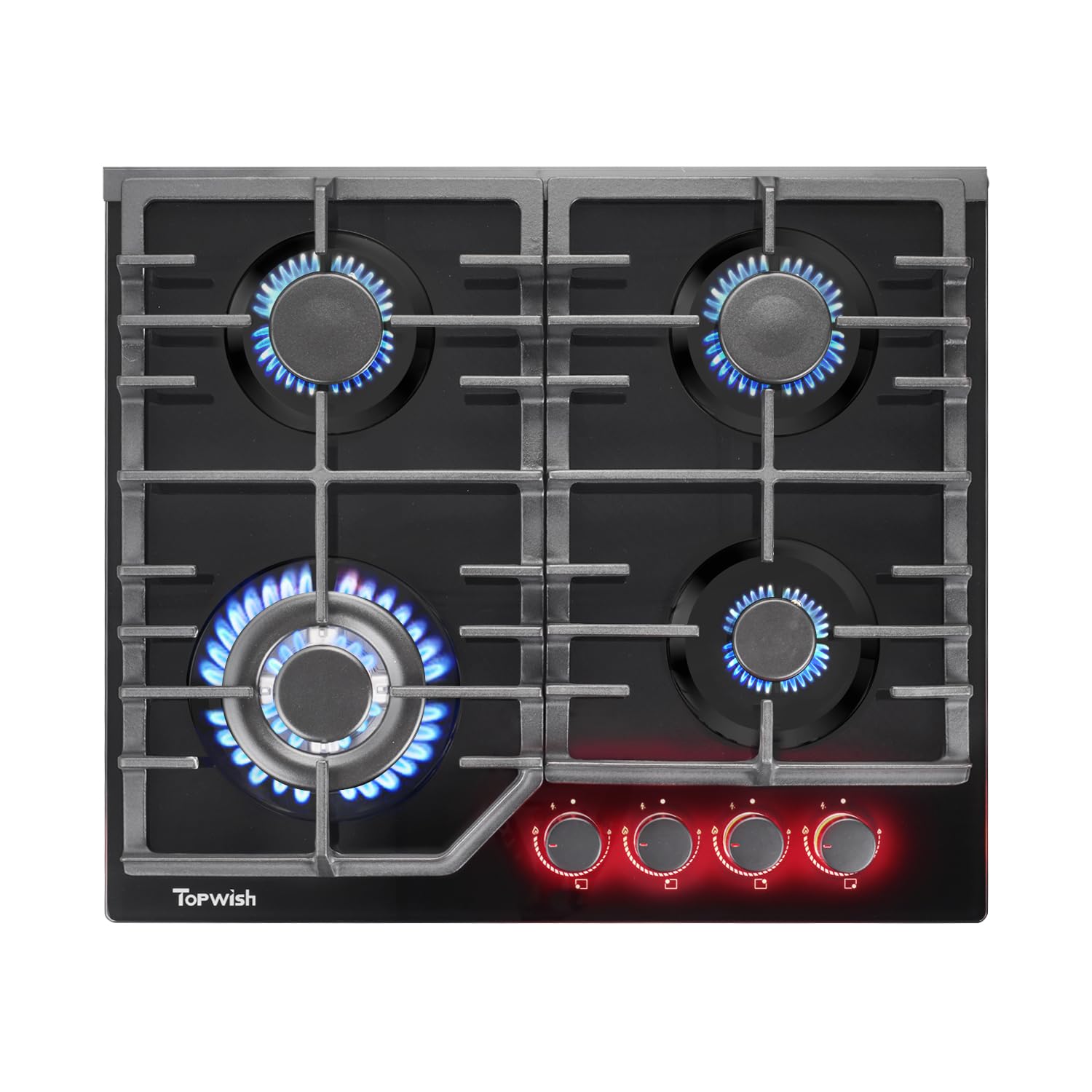 Buy Topwish cooker, 4 burner cooker, hob with Sabaf burner, cooker with ...