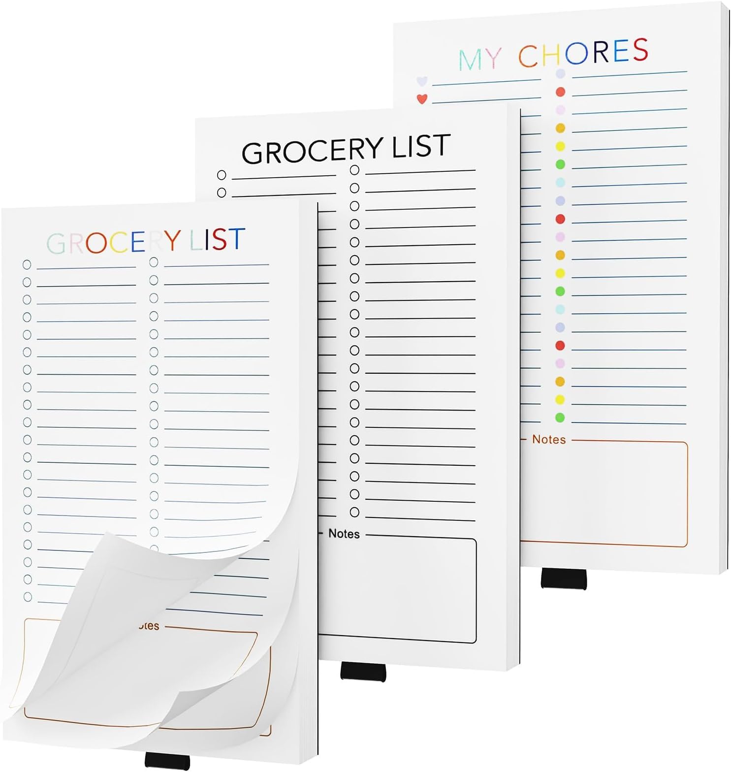 Amazon.com : SooHeeRange Magnetic Grocery List Pad for Fridge – 3-Pack ...