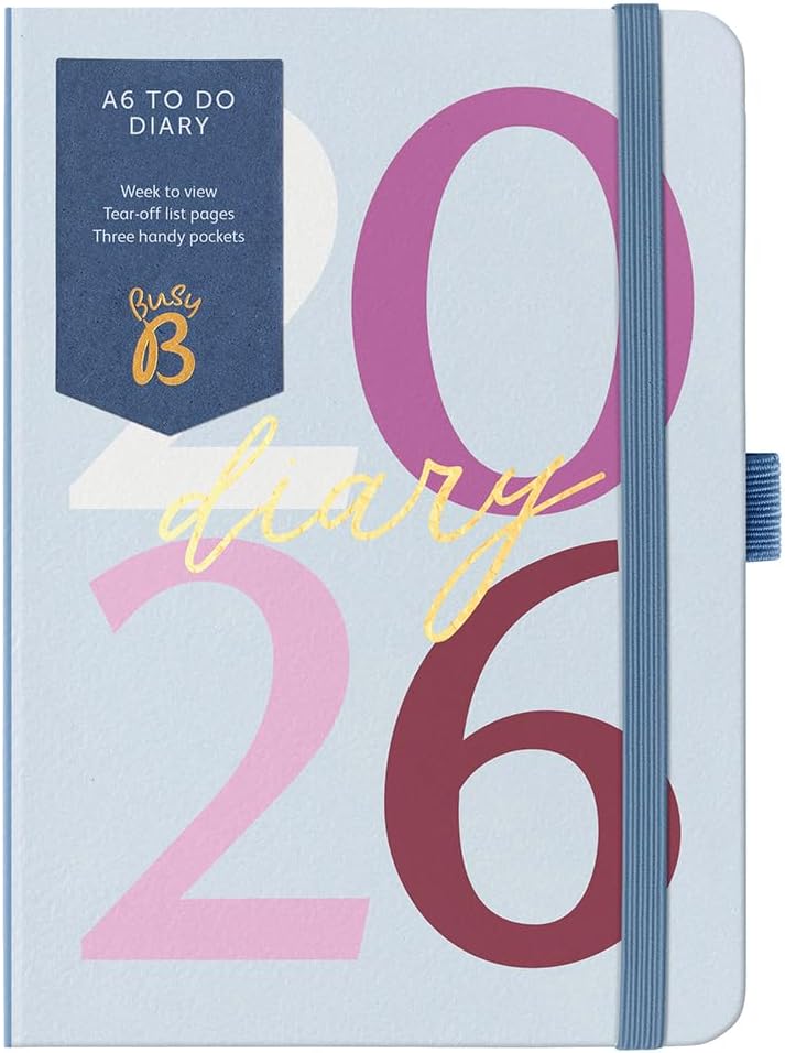 Busy B 2026 Diary A6 Weekly Planner with To-Do Lists & Notes Pages ...