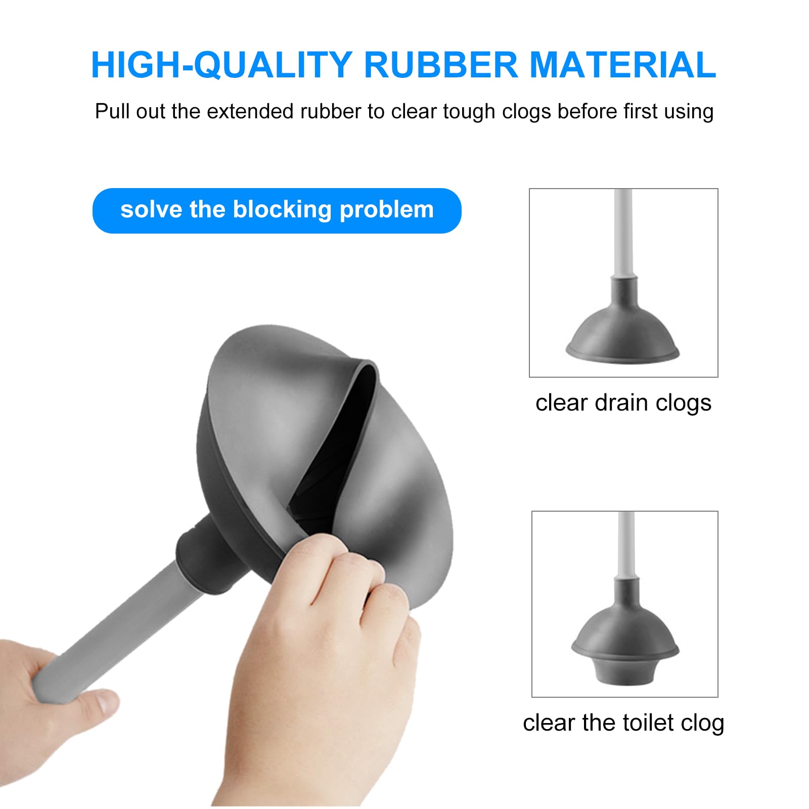 Snapklik.com : SetSail Toilet Brush And Plunger Set, 2 Packs Toilet ...