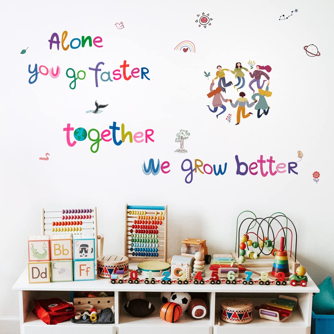 TIMBER ARTBOX Inspirational Classroom Decor – Together Grow Better ...