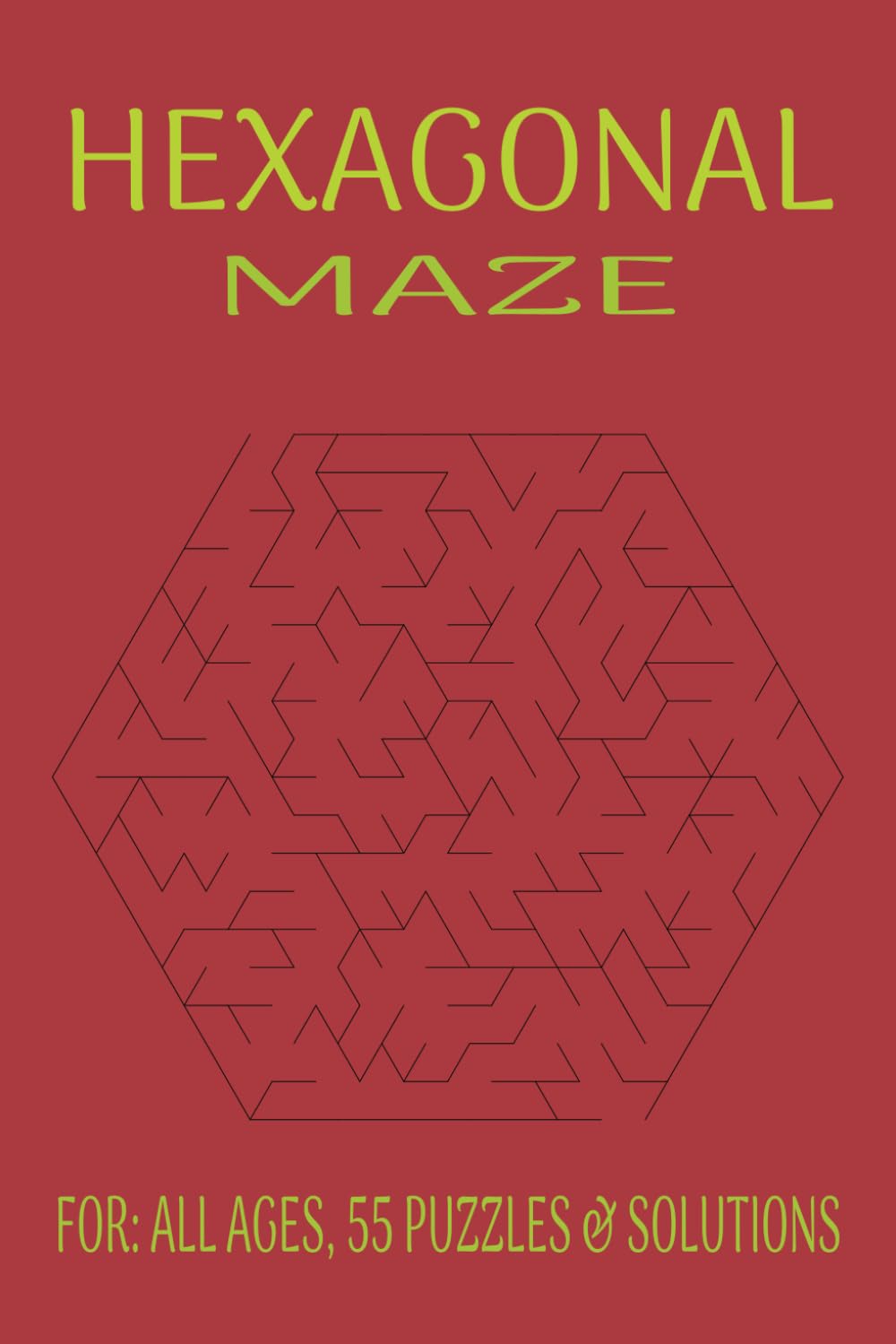 Amazon.com: HEXAGONAL MAZE: HEXAGONAL MAZE PUZZEL BOOK 6x9 INCHES 110 ...