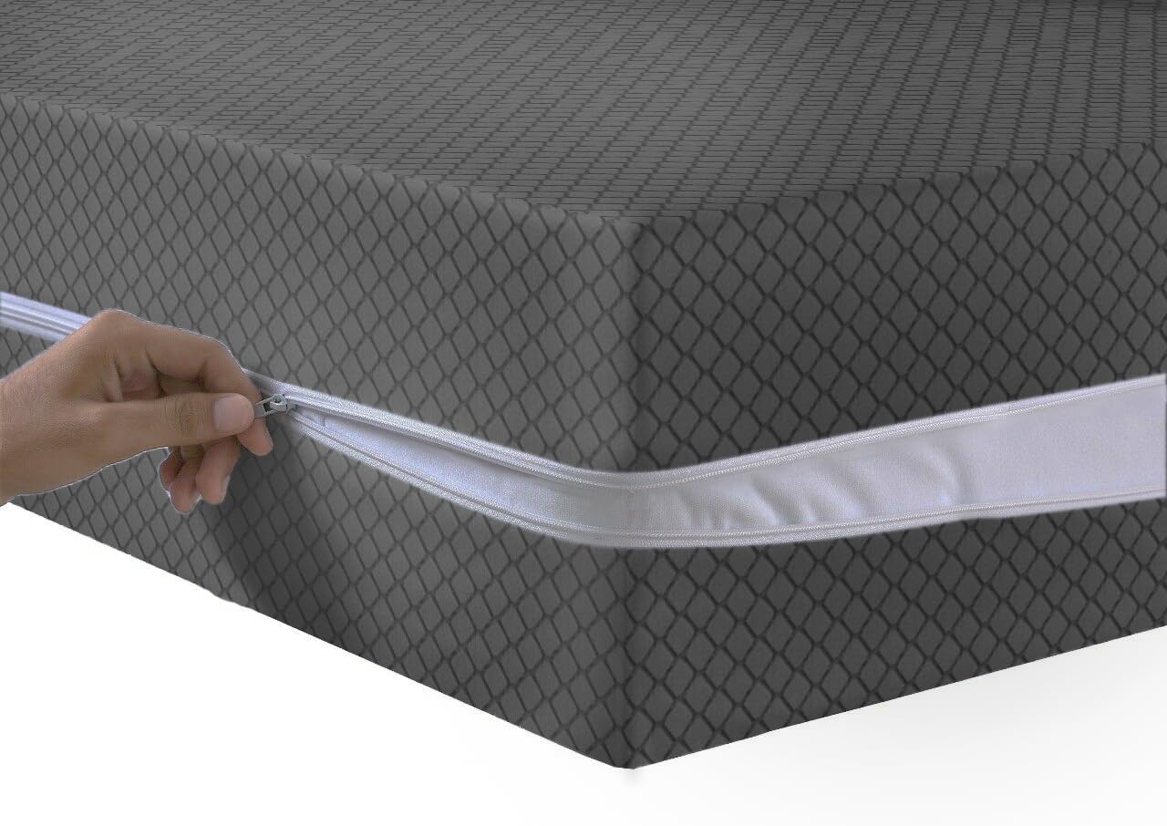 Zipped Mattress Protector Full Cover Anti Bed Bug Protector with Zipper ...