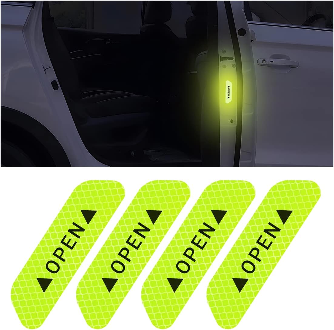 4 Pack Reflective Car Tape 4-Pack Reflective Auto Door Open Warning ...