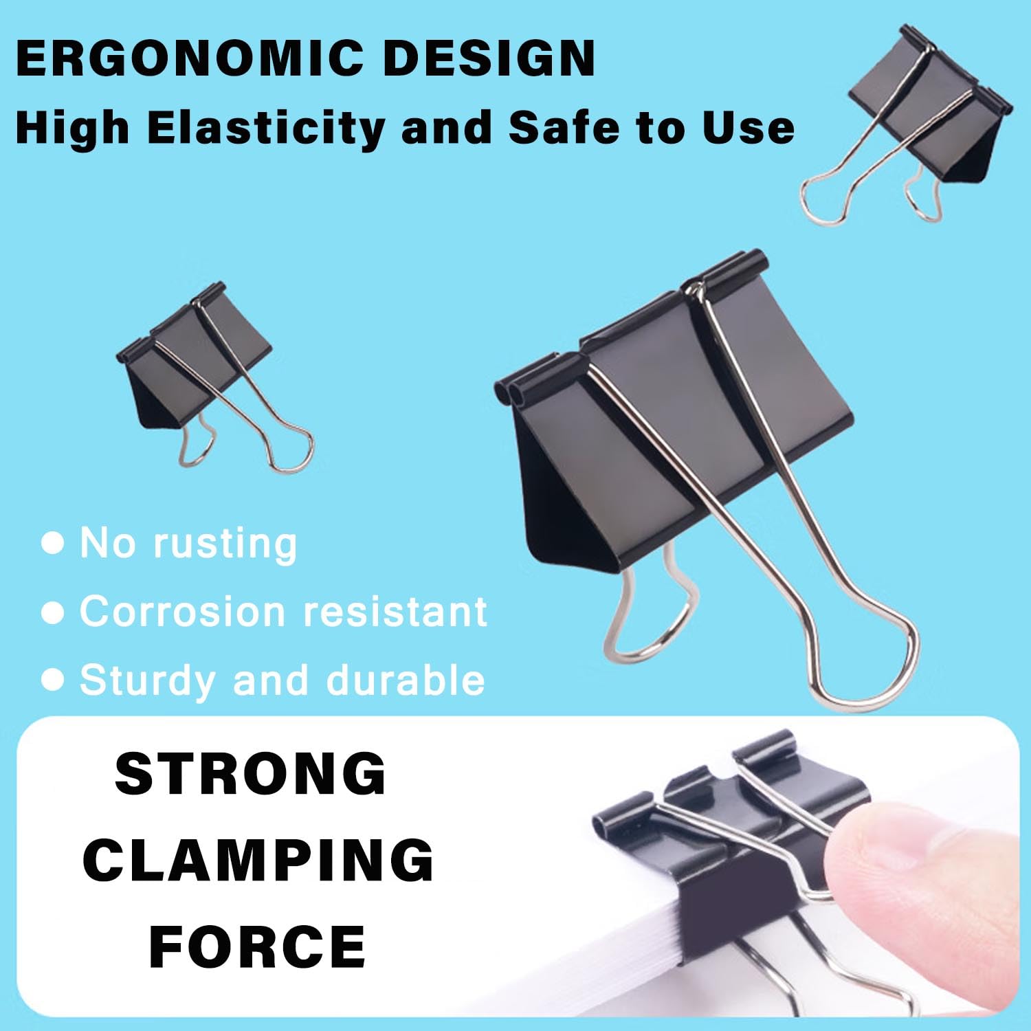 Snapklik.com : 208 PCS Assorted Metal Binder Clips, Bulk Paper Clamps ...