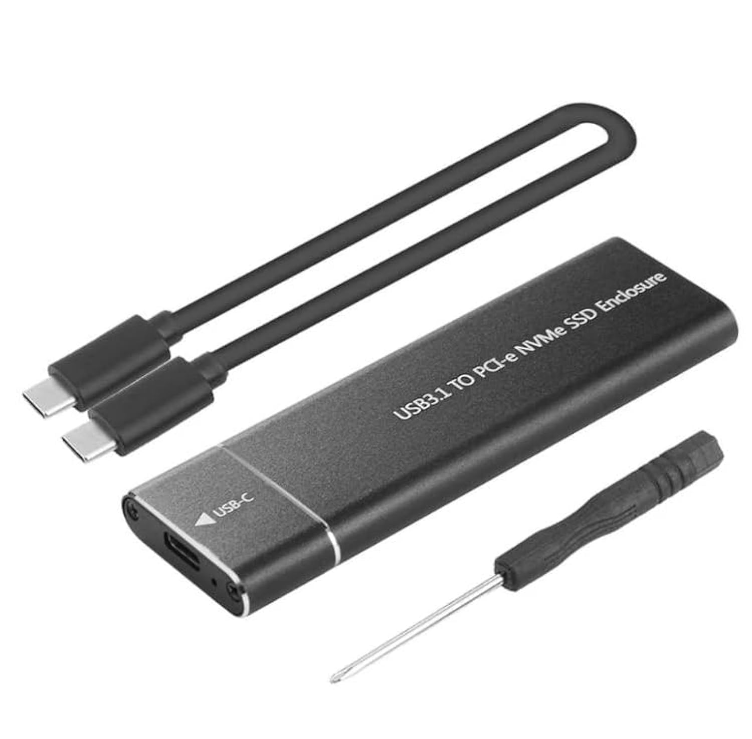 RACK TYPE C NVME NGFF PCIe SSD Enclosure NVME M-Key to Type C Solid ...