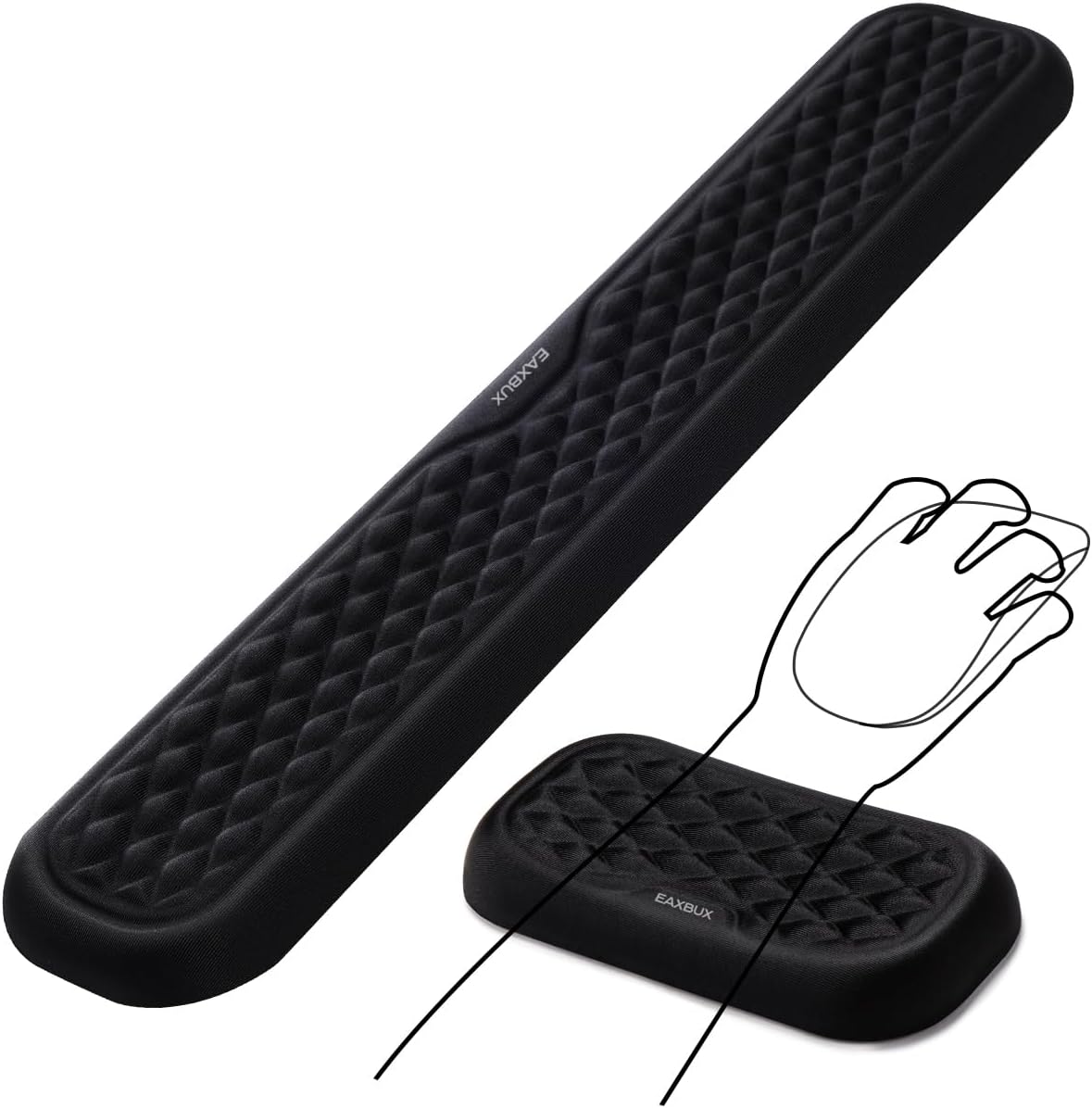 Amazon.com : EAXBUX Keyboard and Mouse Wrist Rest Pad Set Padded Memory ...